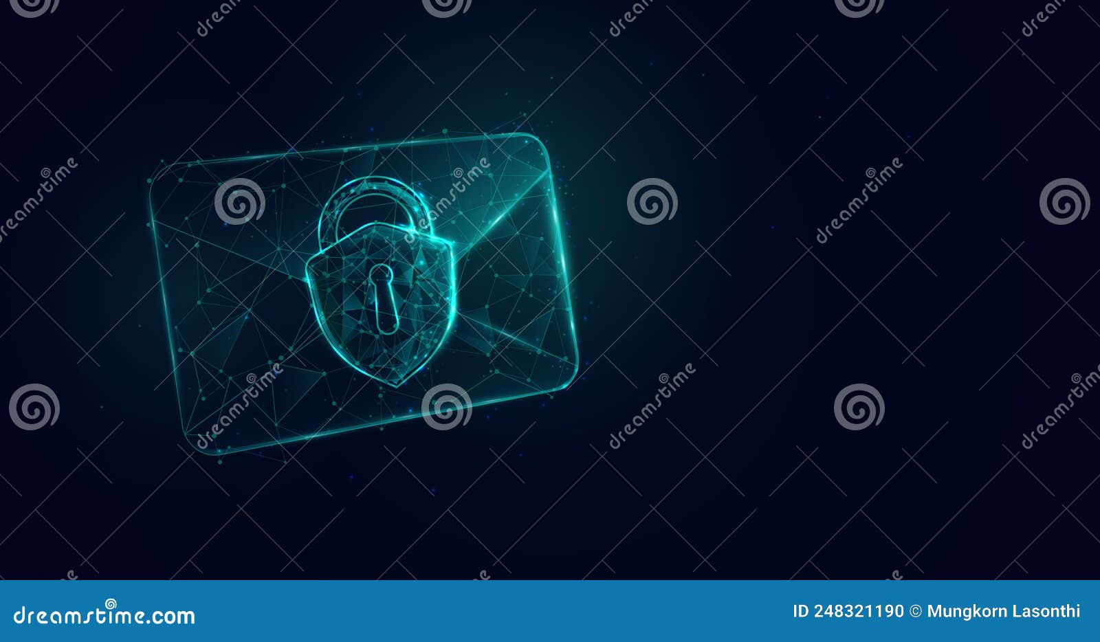 Email Protection. Email Security Stock Vector - Illustration of blue ...