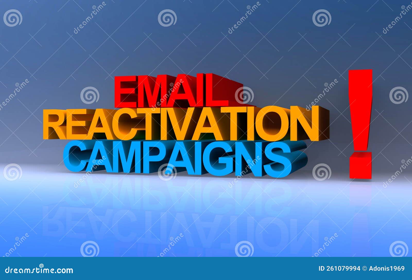 Email Reactivation Campaign on Blue Stock Illustration - Illustration ...