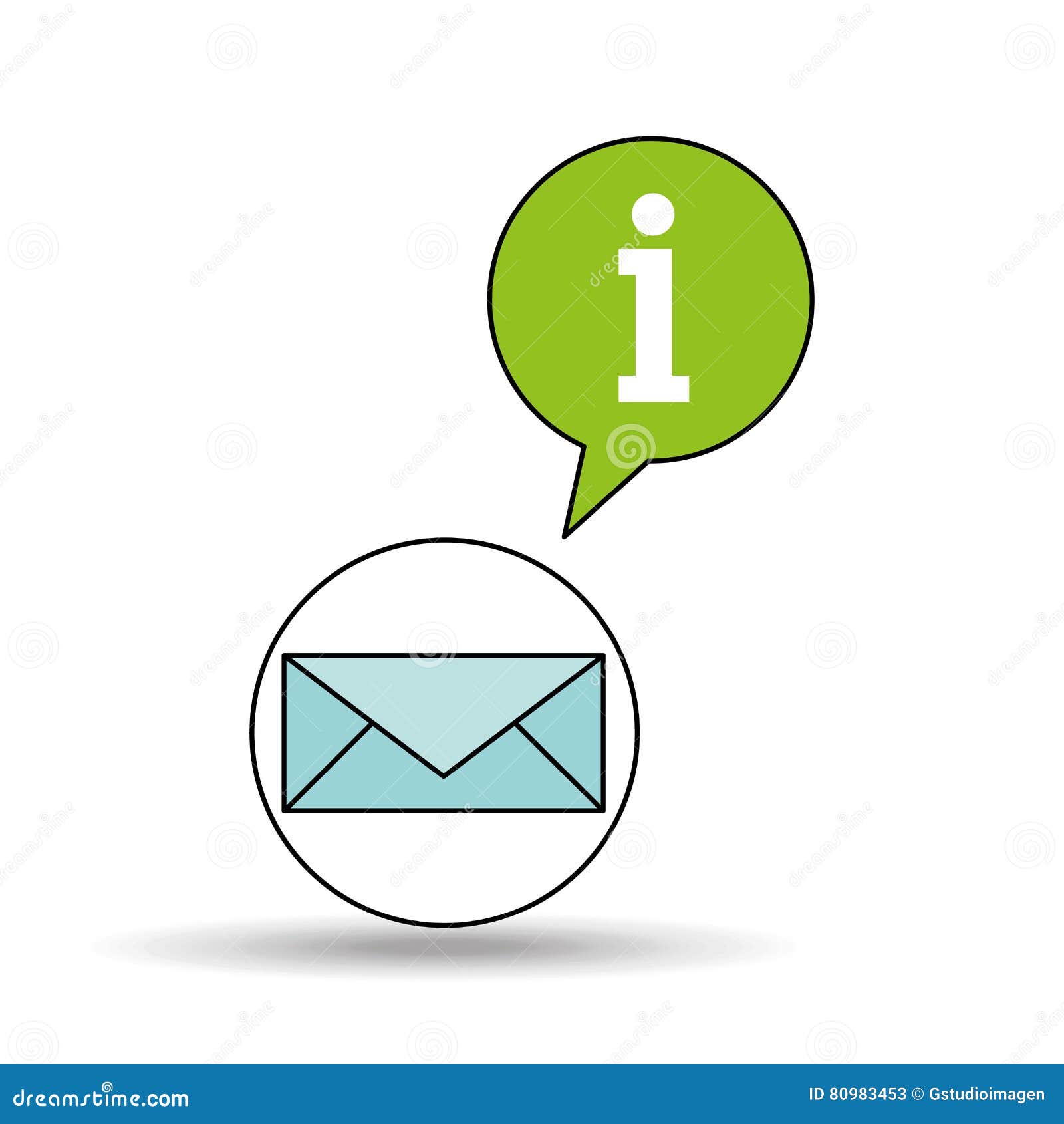 Email Receiving Message Bubble Chat Design Stock Vector - Illustration ...