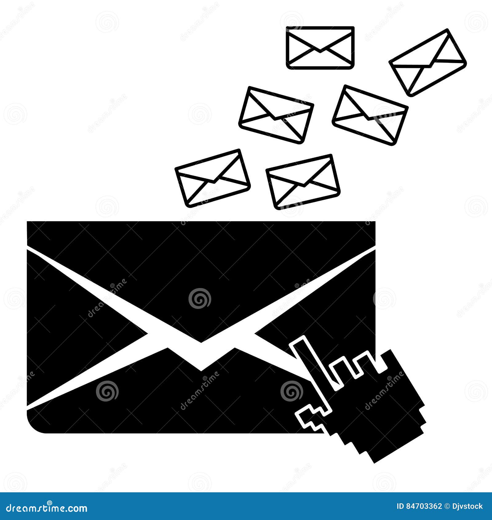 Email related icons image stock illustration. Illustration of email ...