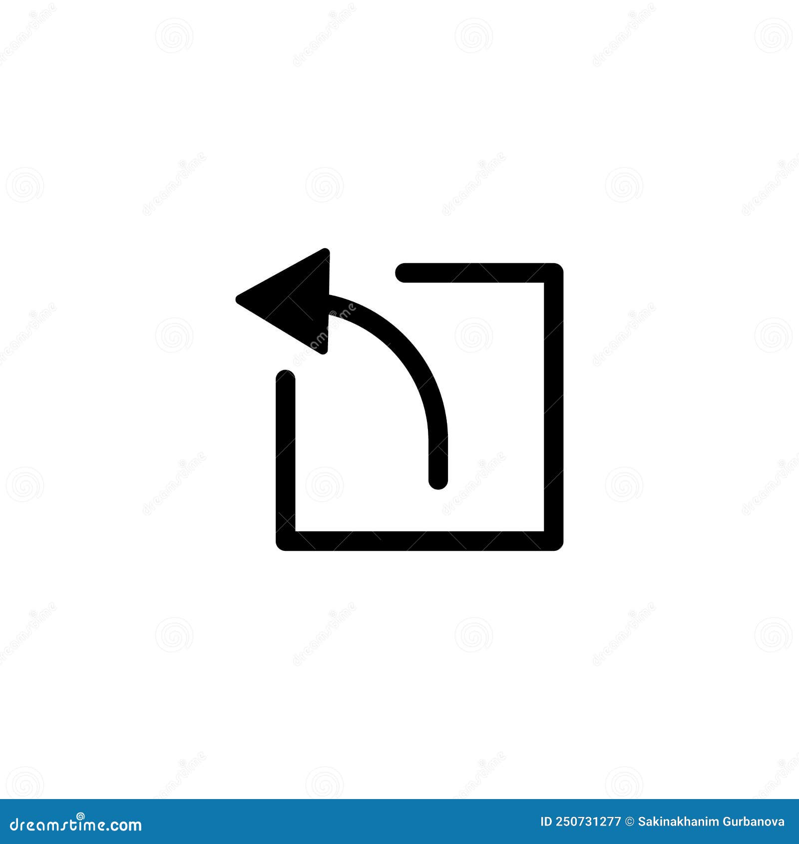 Email reply arrow stock vector. Illustration of icon - 250731277