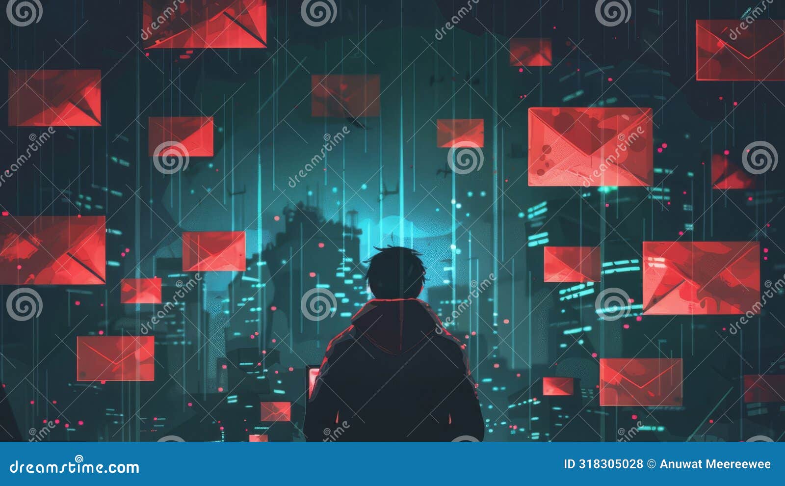 Email Scam Detection Tutorial, Infographic Style Stock Illustration ...