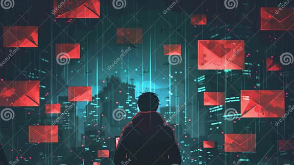 Email Scam Detection Tutorial, Infographic Style Stock Illustration ...