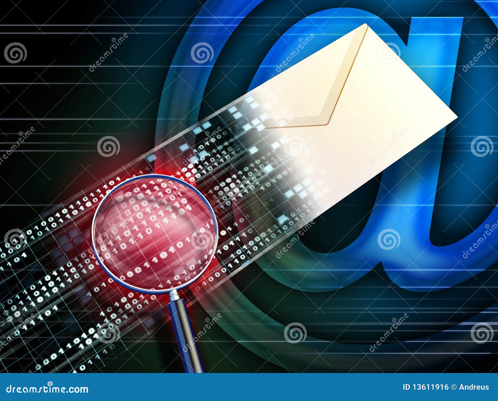 Email scanning stock illustration. Illustration of network - 13611916