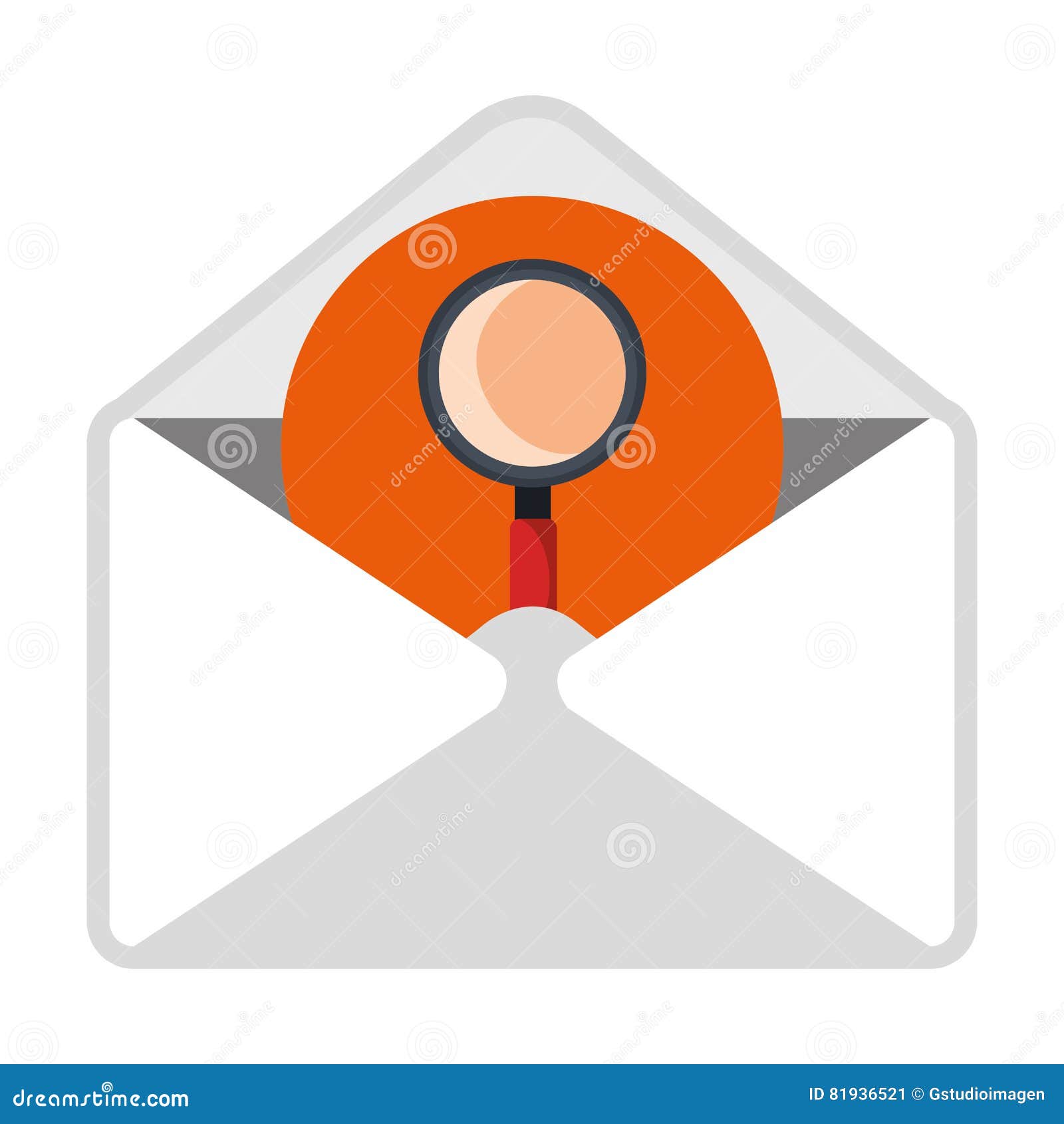 Email with Search Content Icon Stock Vector - Illustration of tool ...