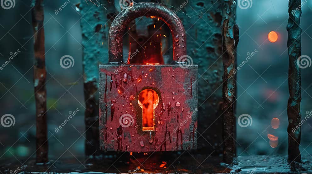 Email Security Breach, Broken Padlock Symbolizing a Breach in Email ...
