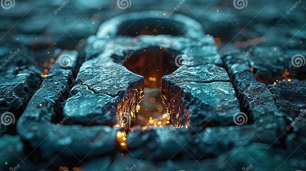 Email Security Breach, Broken Padlock Symbolizing a Breach in Email ...