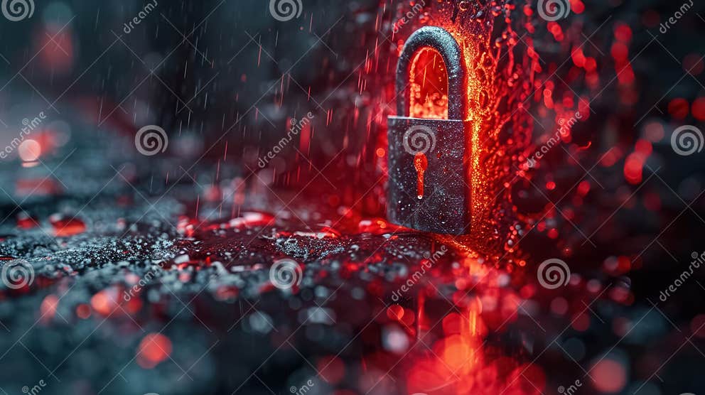 Email Security Breach, Broken Padlock Symbolizing a Breach in Email ...