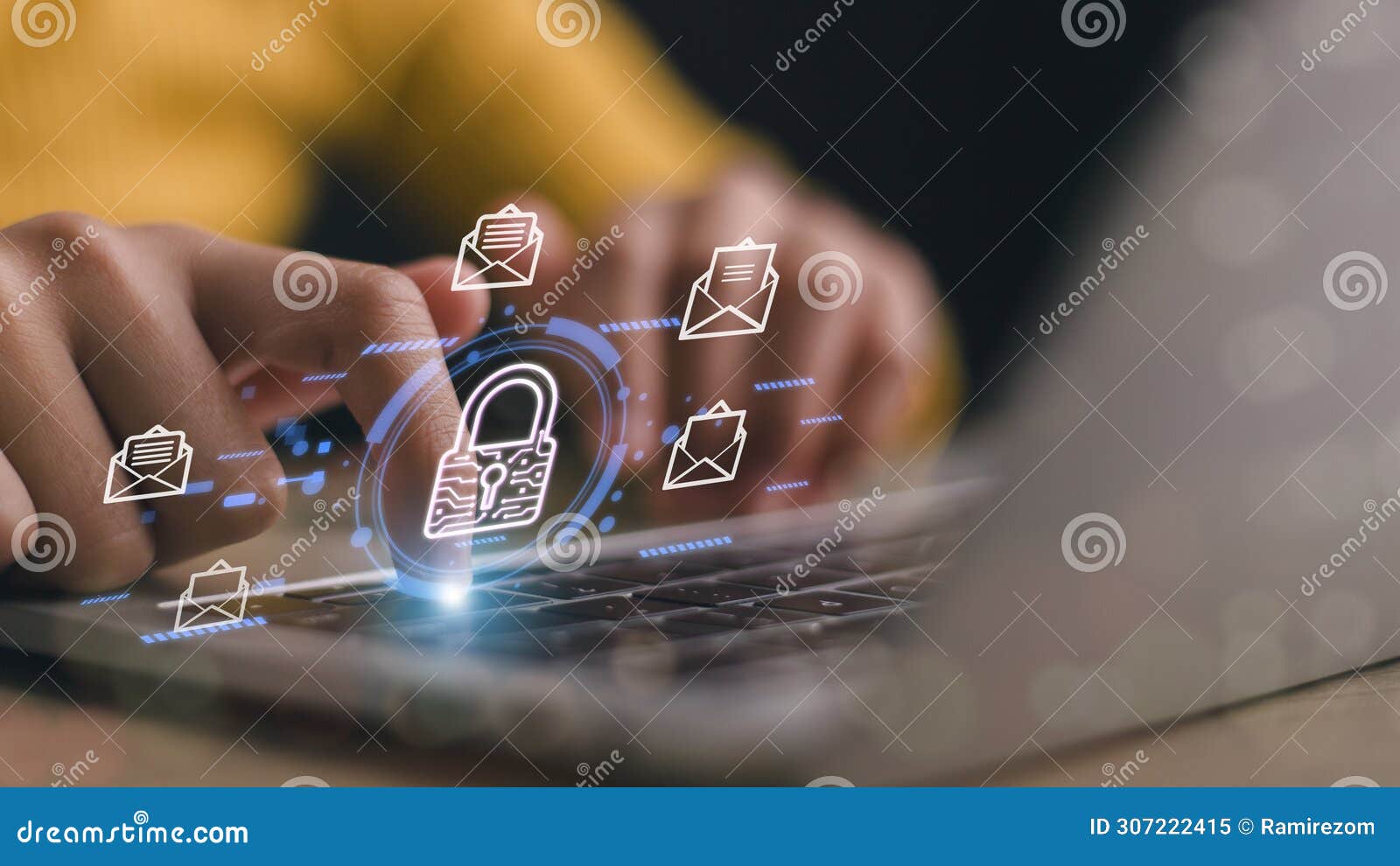 Email Security Concept. Email Security and Encryption, Cyber Security ...