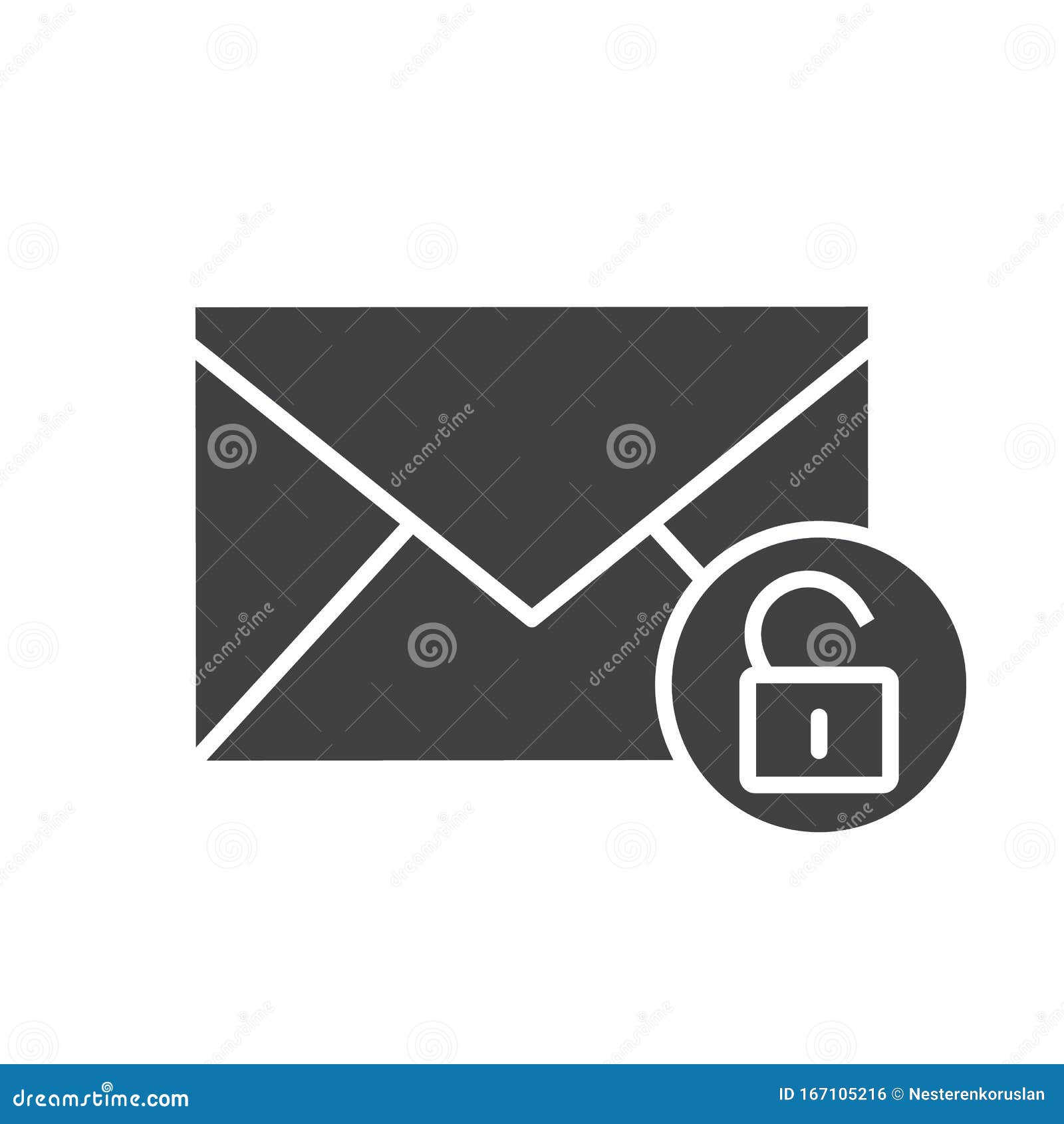 Email security icon stock vector. Illustration of check - 167105216