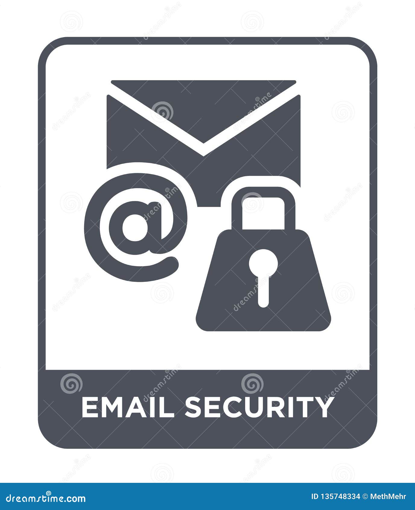 Email Security Icon in Trendy Design Style. Email Security Icon ...