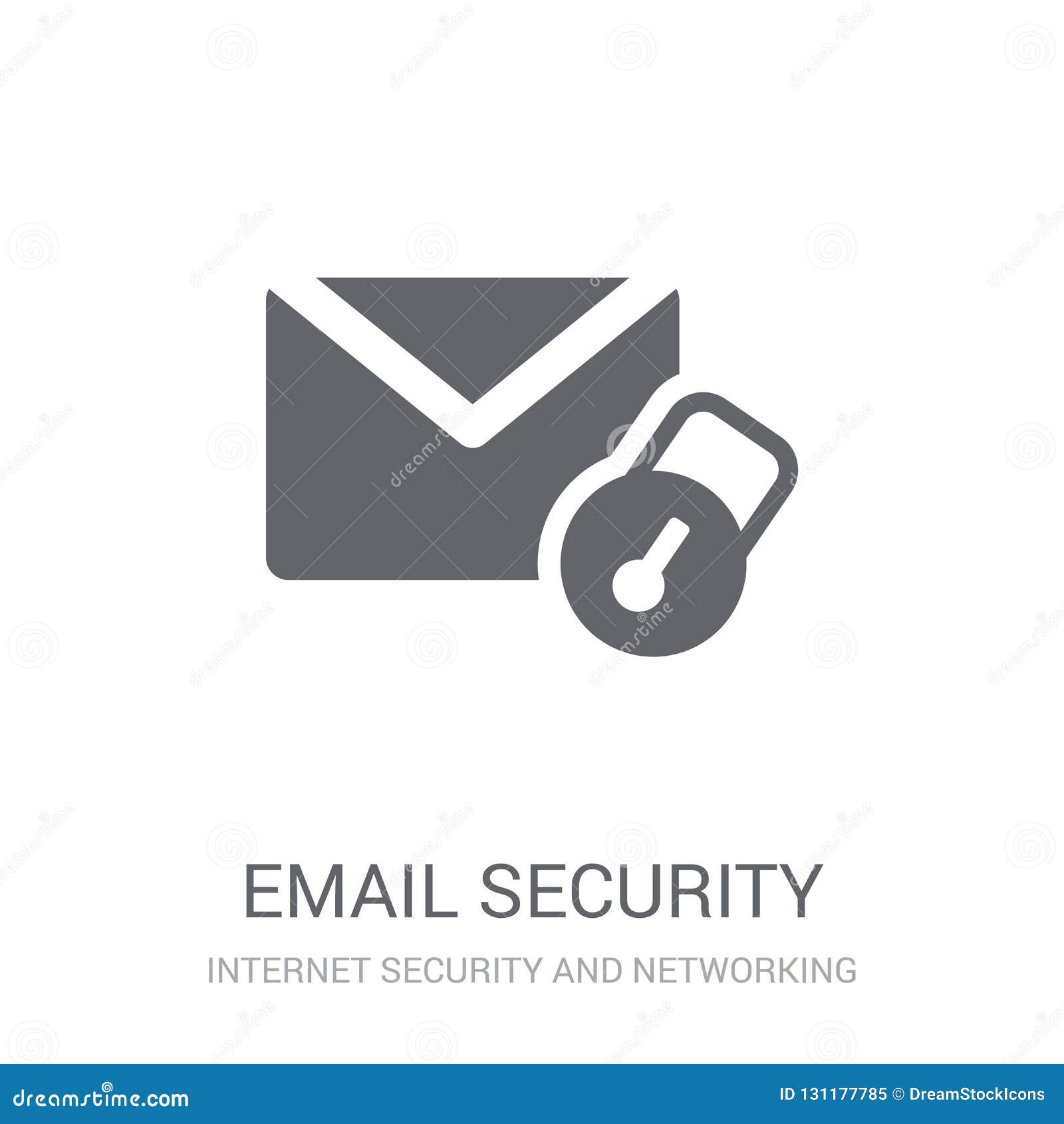 Email Security Icon. Trendy Email Security Logo Concept on White Stock ...