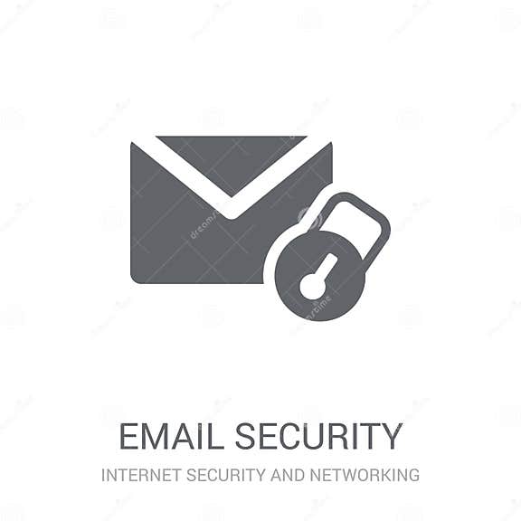 Email Security Icon. Trendy Email Security Logo Concept on White Stock ...