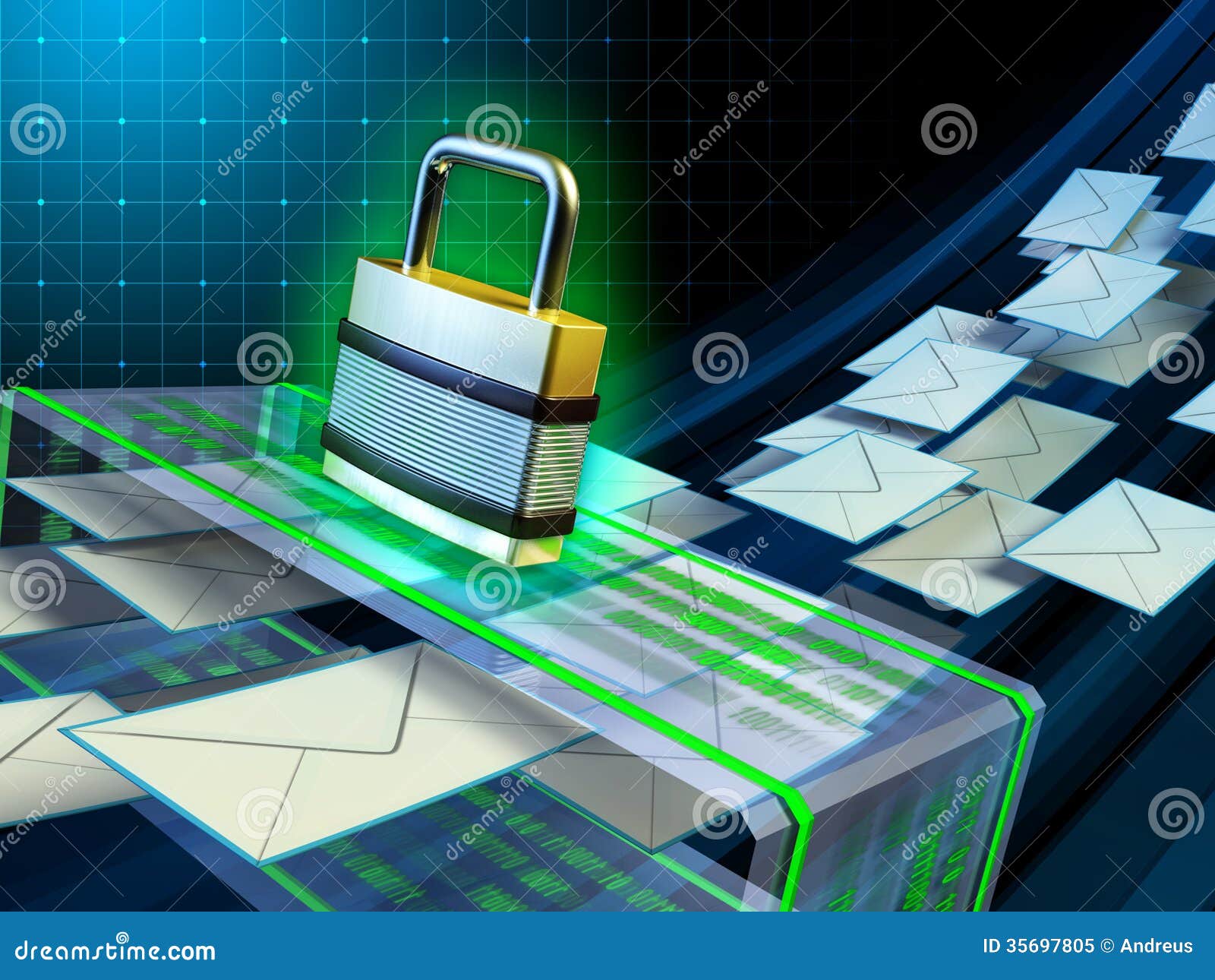 Email security stock illustration. Illustration of graphic - 35697805