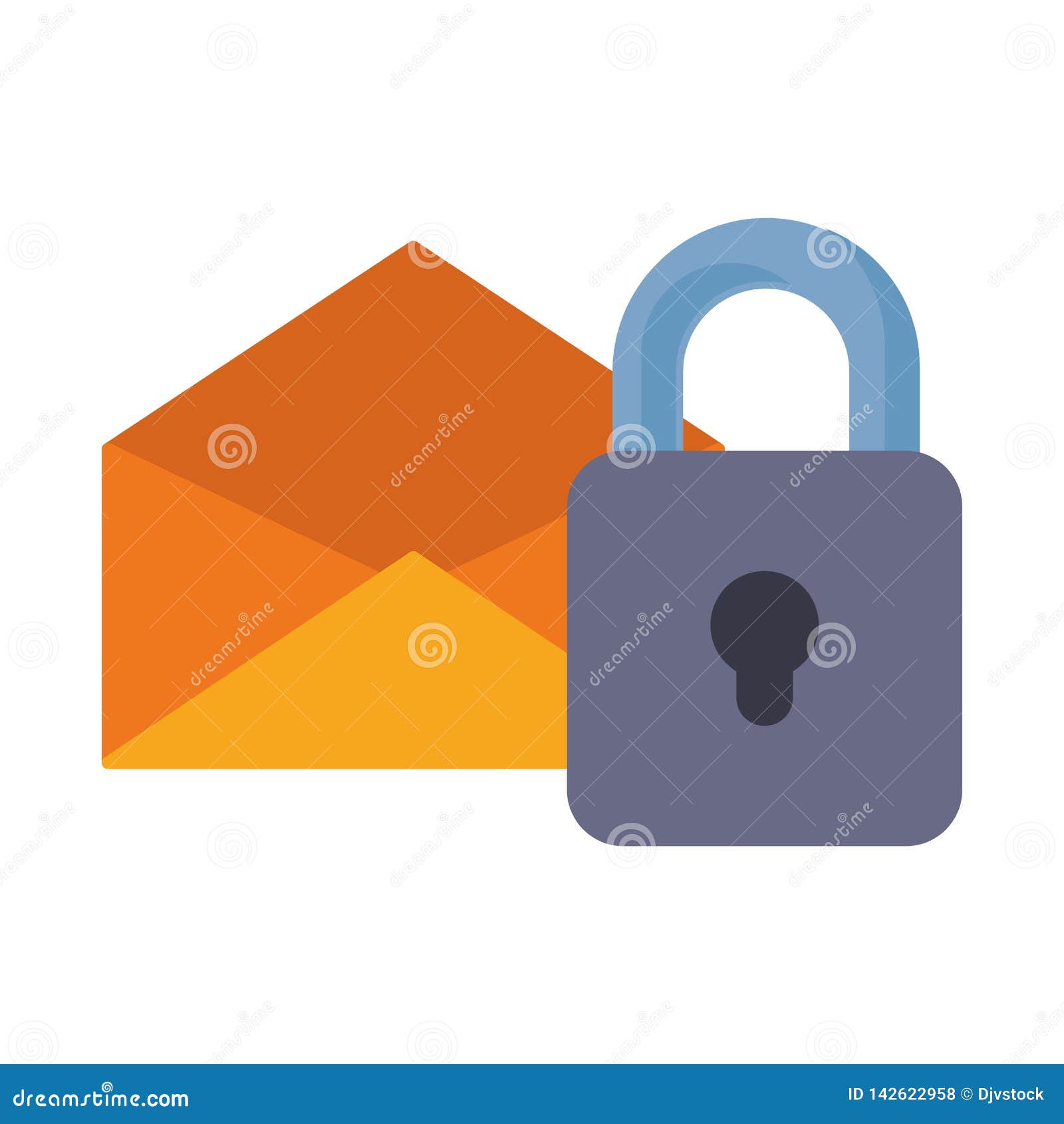 Email Security on White Background Stock Vector - Illustration of ...