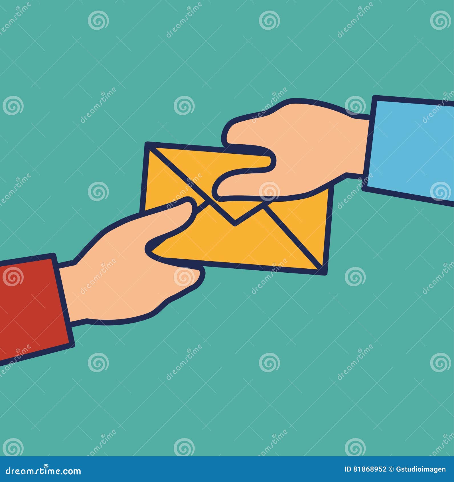 Email send hands human stock vector. Illustration of service - 81868952