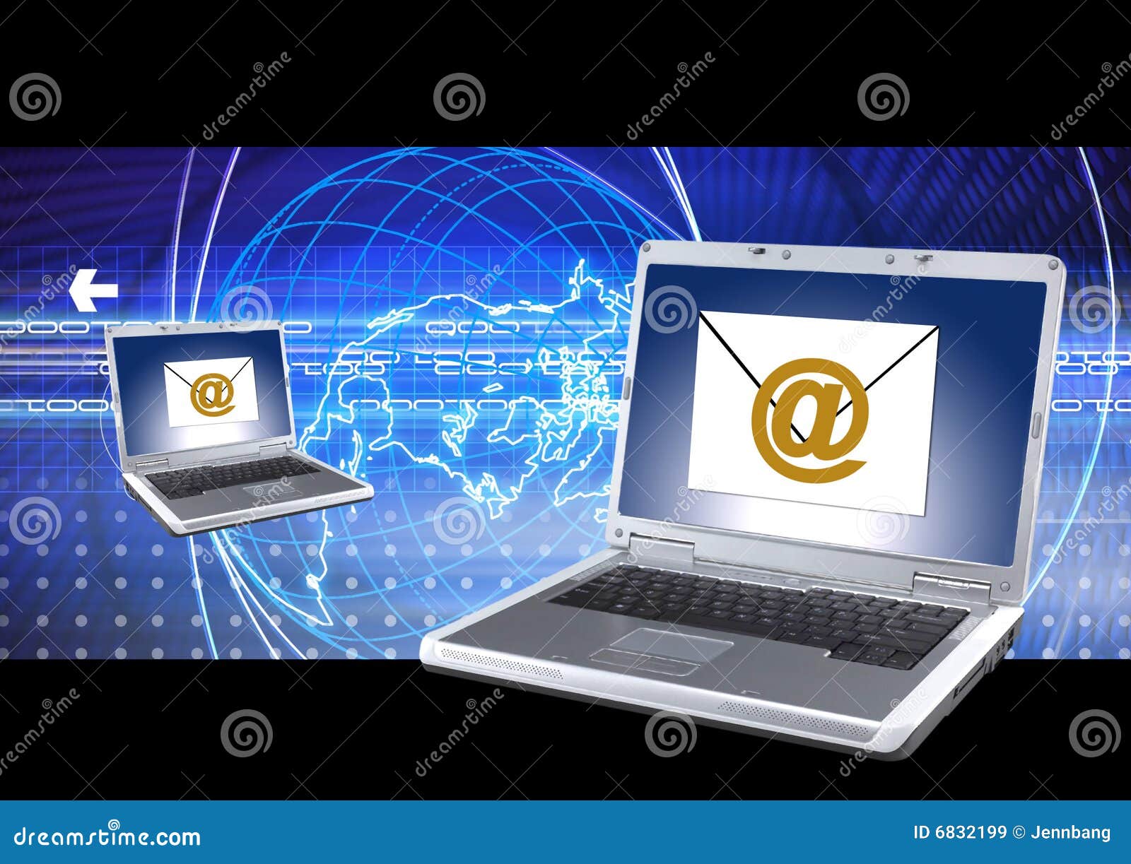 Email sending stock illustration. Illustration of digital - 6832199
