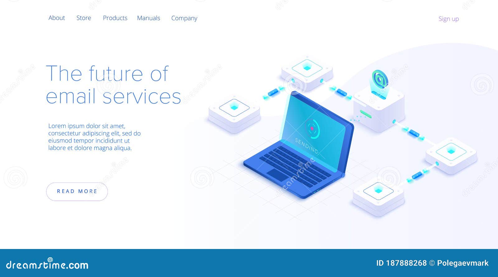 Email Service Concept Isometric Vector Illustration. Electronic Mail ...