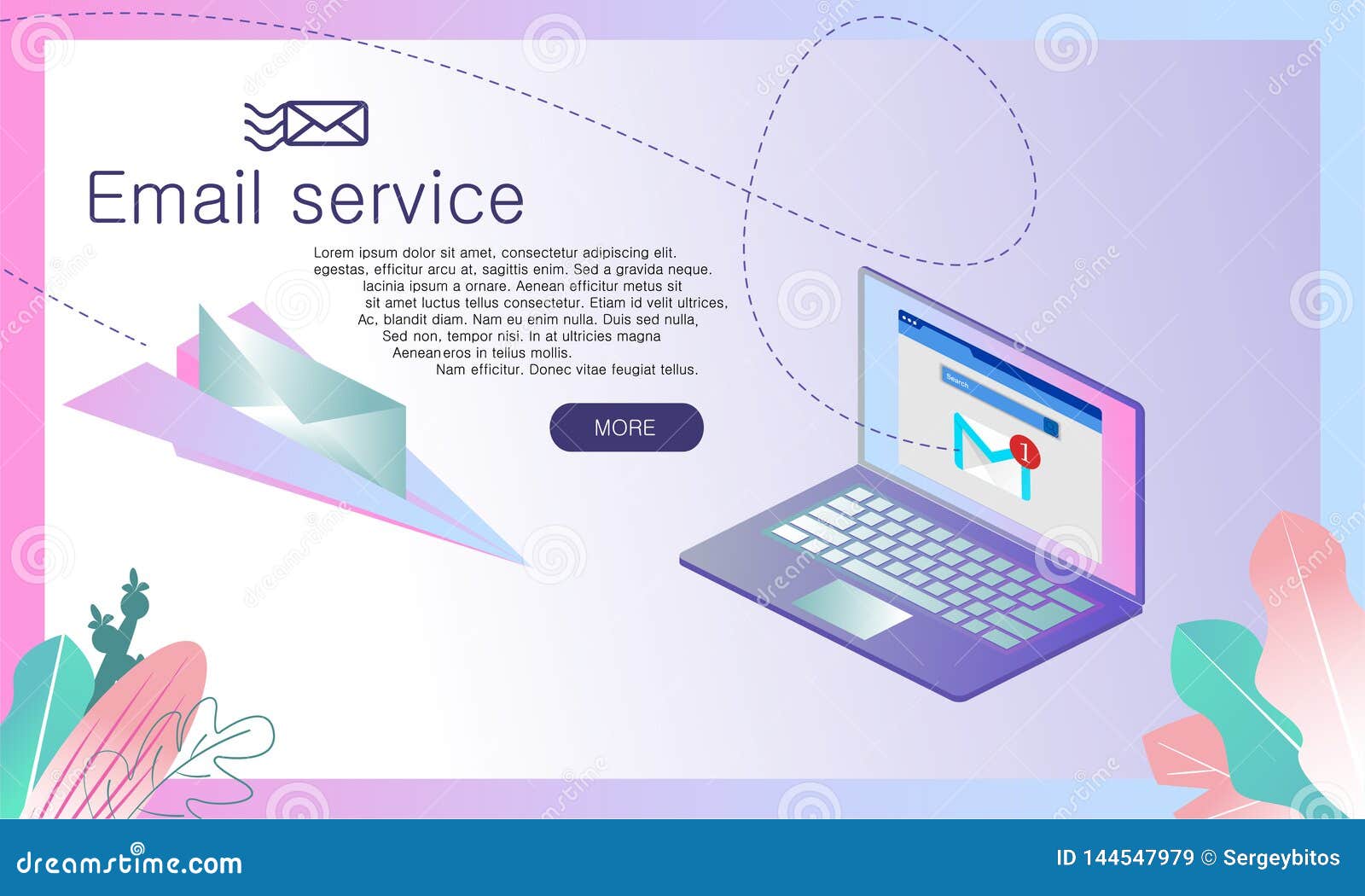 Email Service Isometric Vector Illustration Stock Vector - Illustration ...