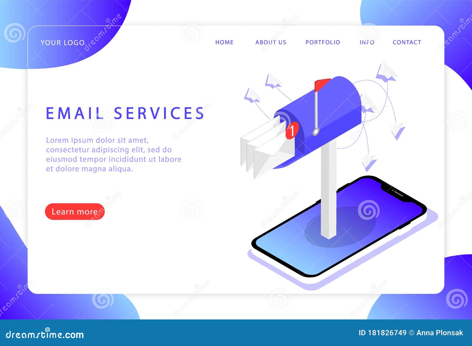 Email Services. Email Marketing. Mailbox. Landing Page. Modern Web ...