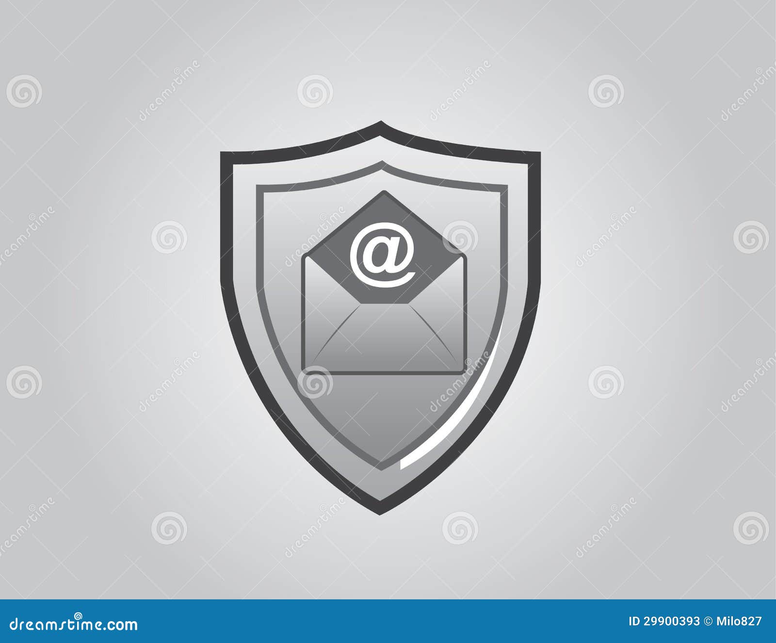 Shield Email stock vector. Illustration of green, immune - 29900393