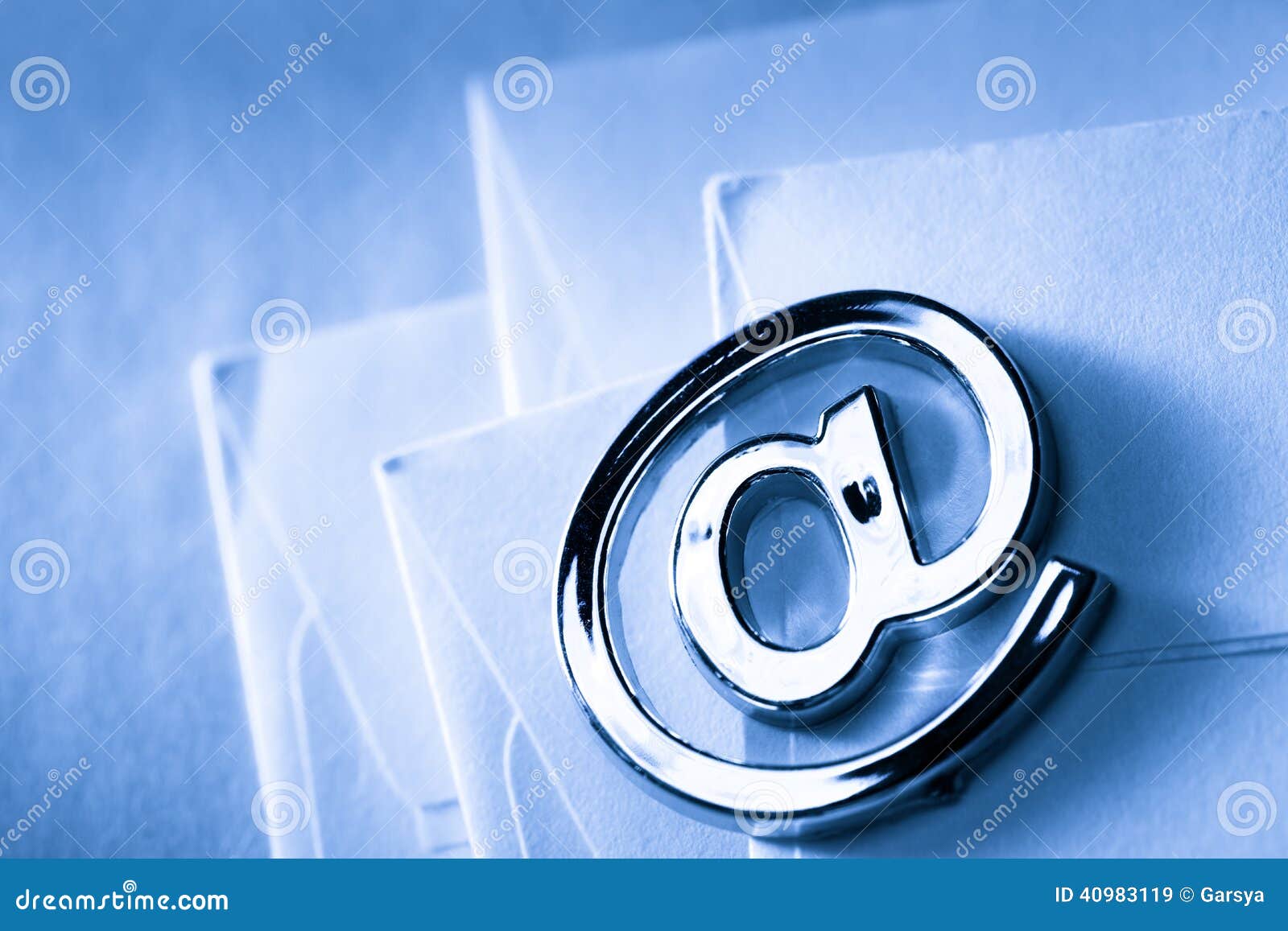 Email Sign on Blank Envelope Stock Image - Image of network ...