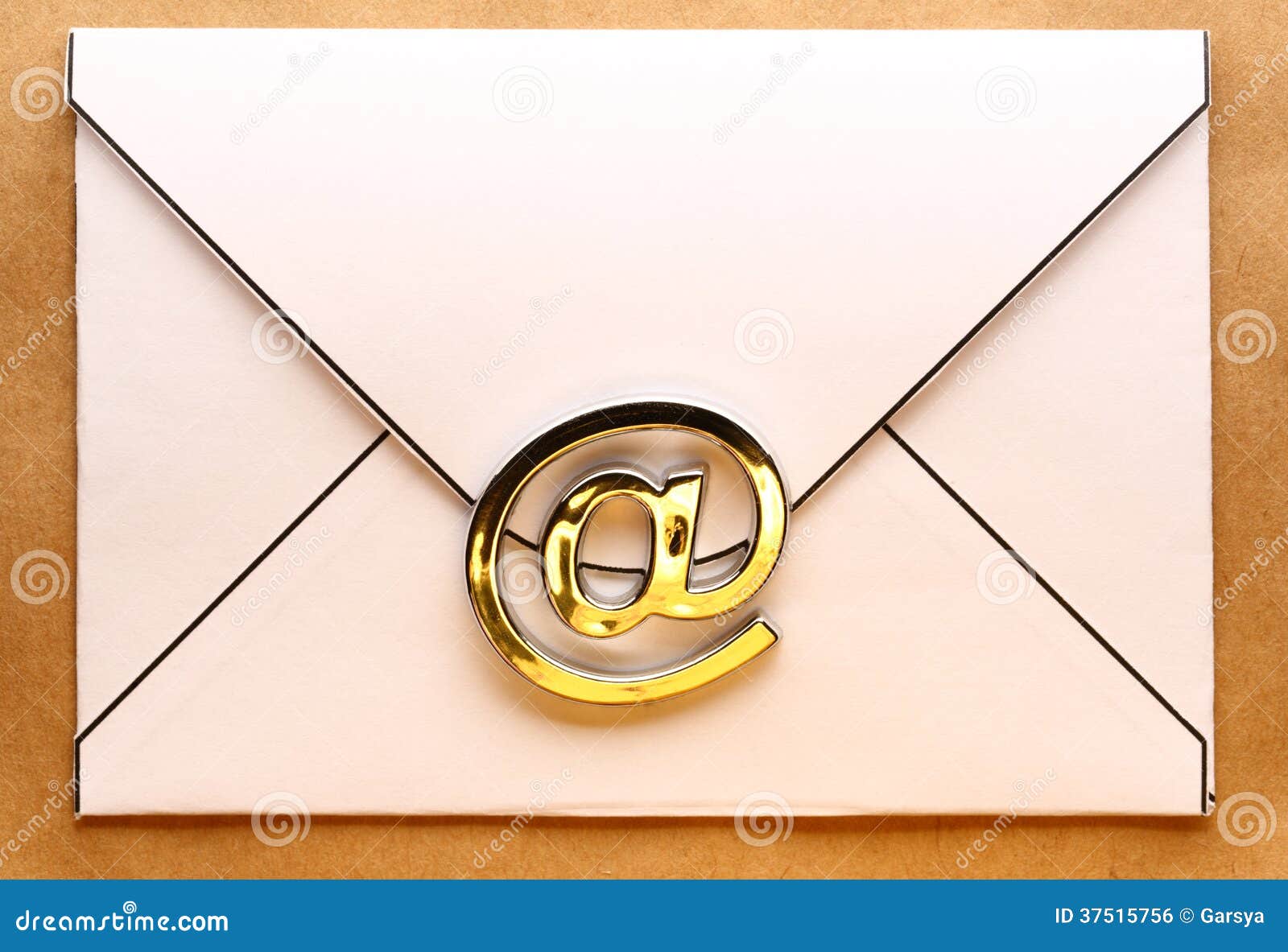 Email sign on envelope stock photo. Image of message - 37515756