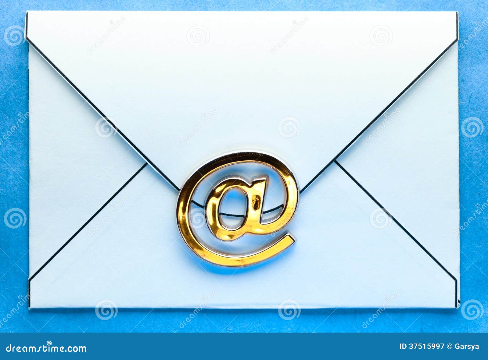 Email sign on envelope stock image. Image of information - 37515997