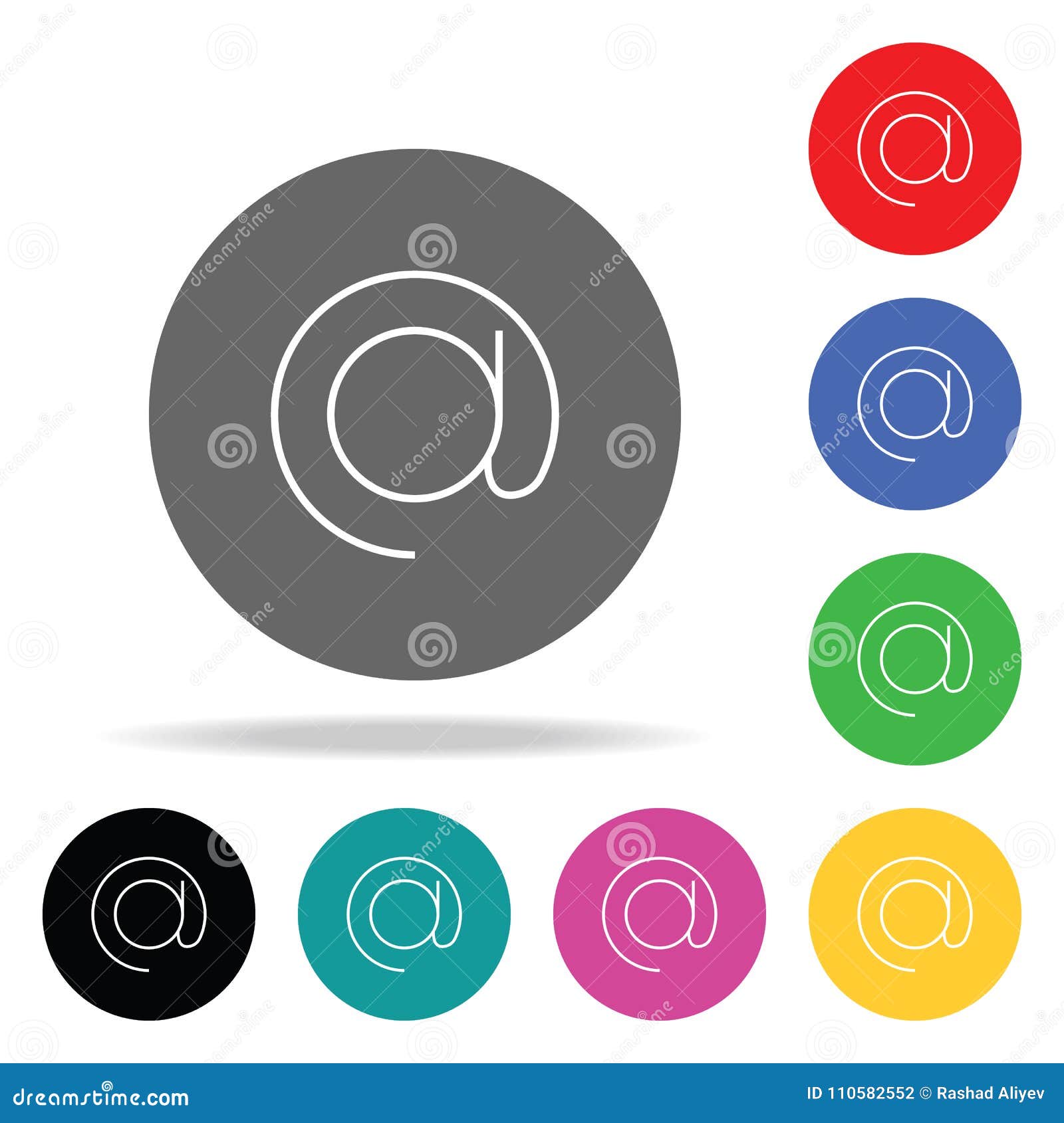 Email Sign Icon. Elements in Multi Colored Icons for Mobile Concept and ...