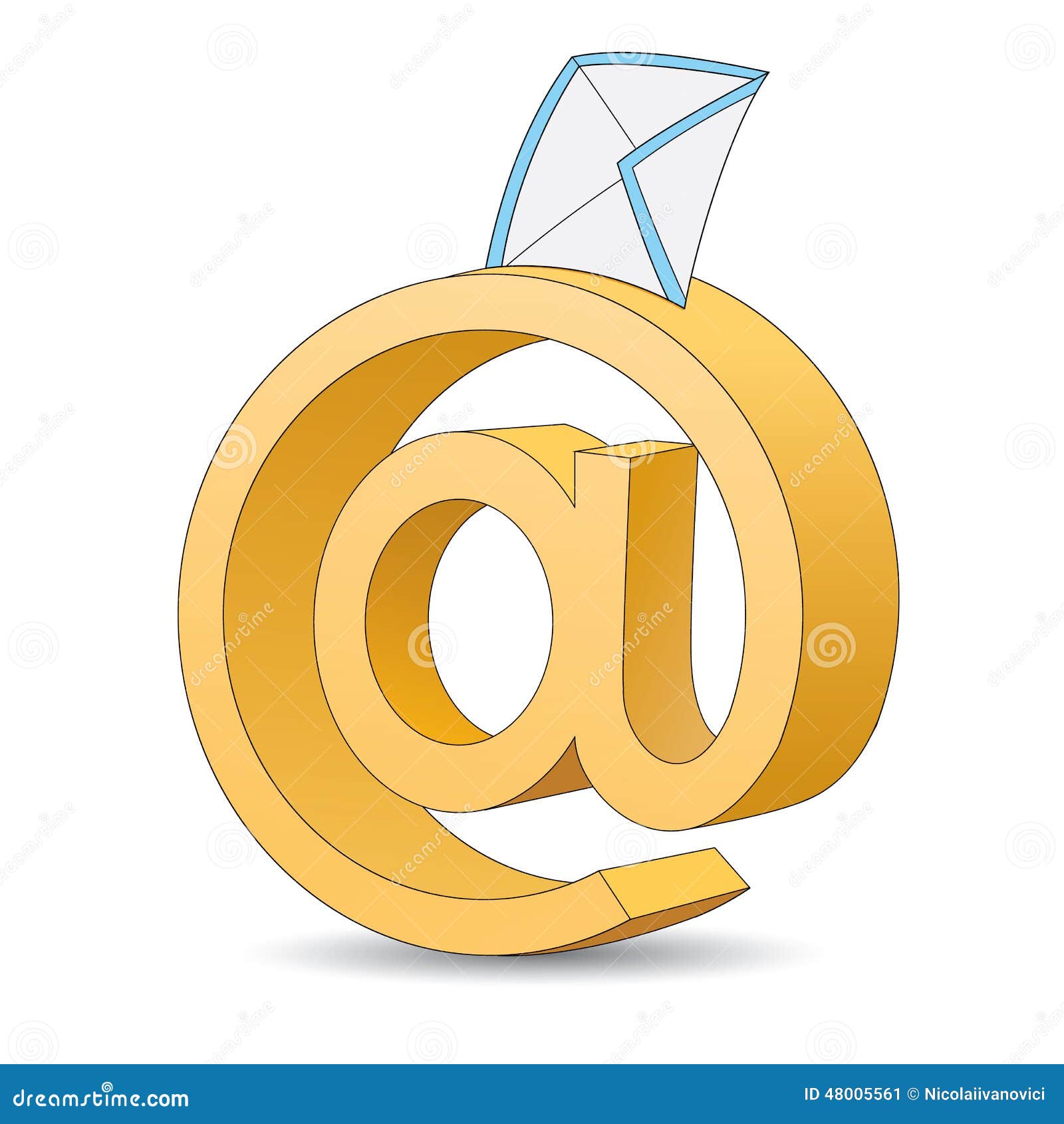 Email sign stock vector. Illustration of post, email - 48005561