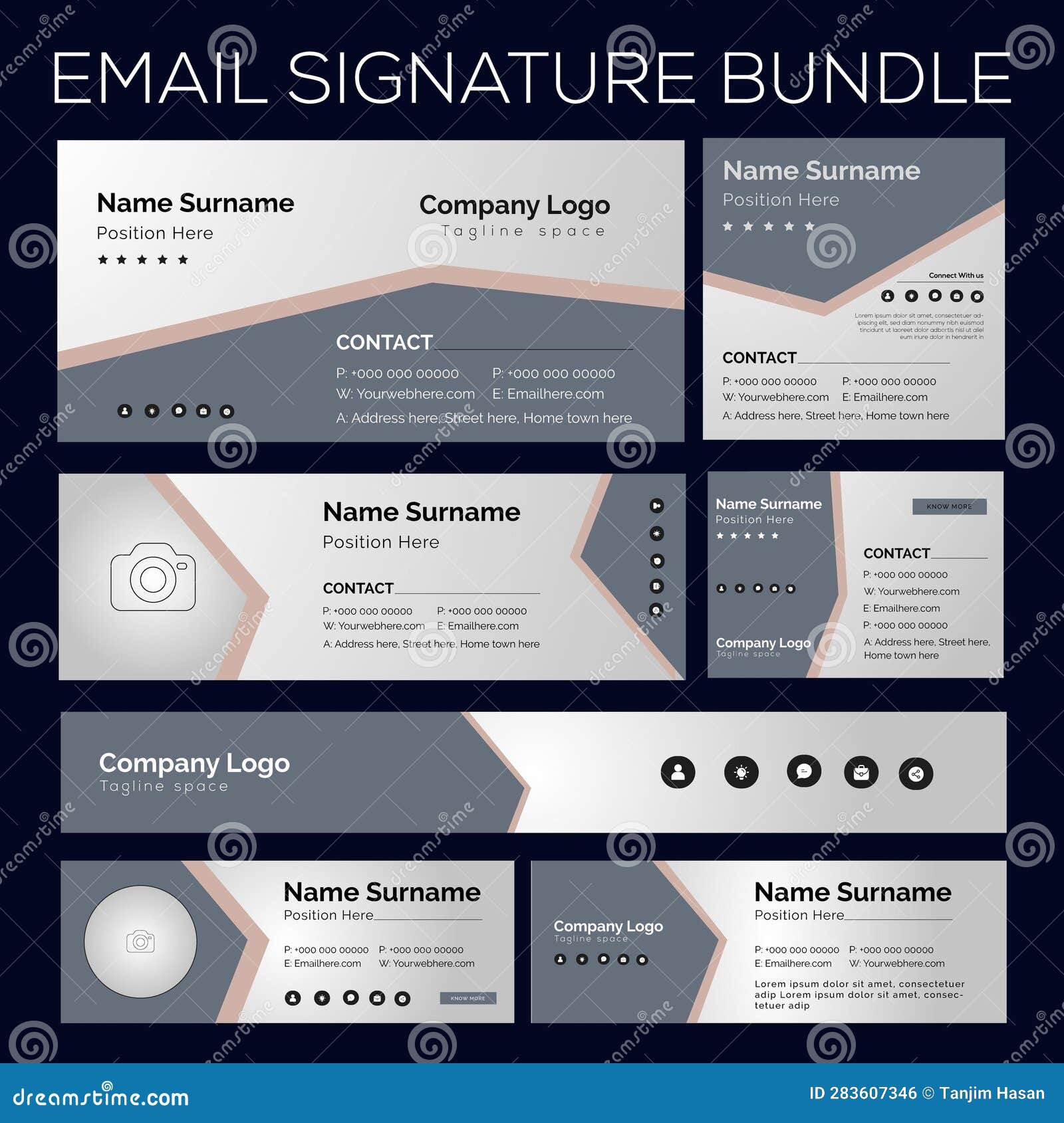 Email Signature Template, Email Signature Bundle, Different Type Email ... Email Signature Template, Email Signature Bundle, Different Type Email ...