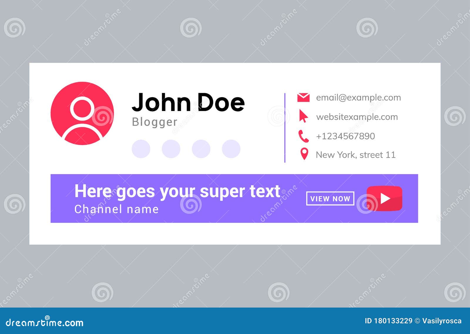 Corporate Mail Signature Template Design. Web Mailing Interface ...