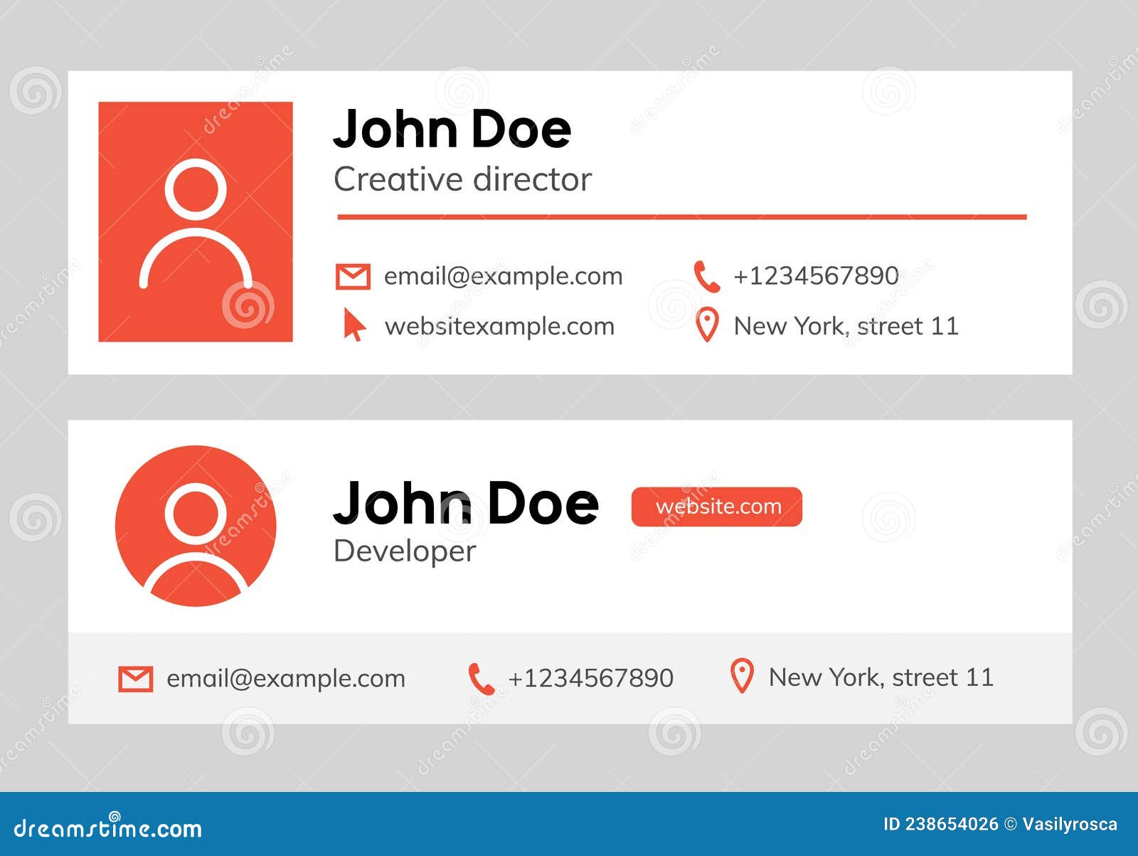 Corporate Mail Signature Template Design. Web Mailing Interface ...