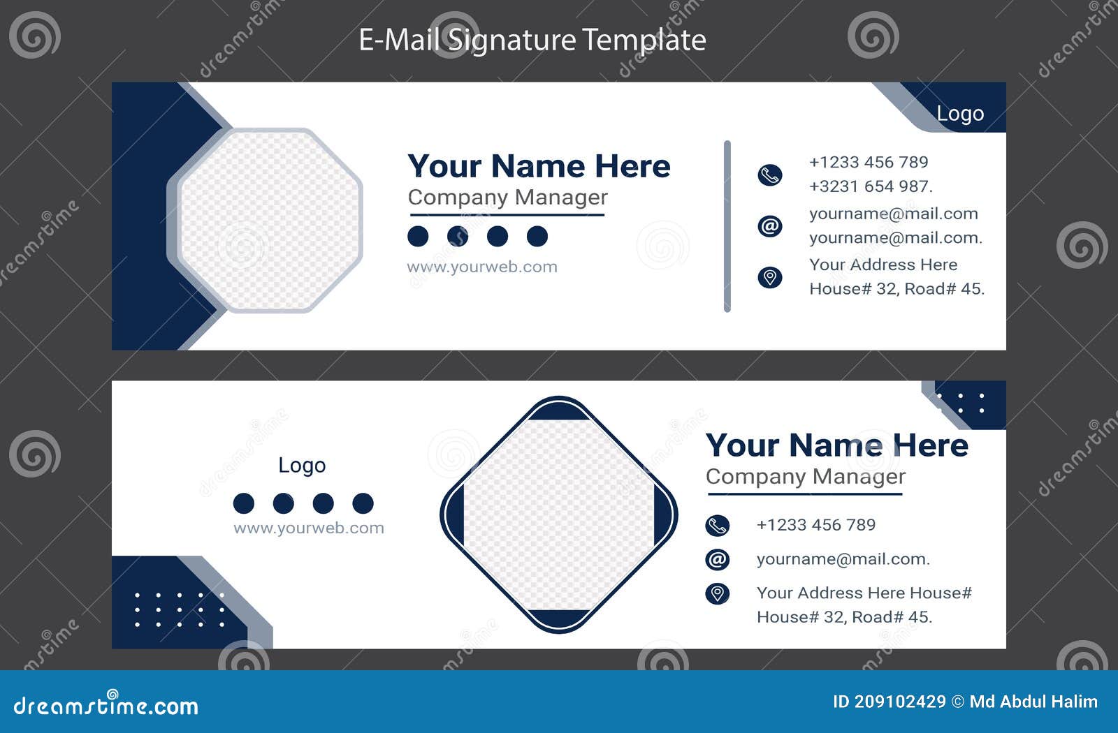 Email Signature Template Design. Corporate Mail Business Email ...