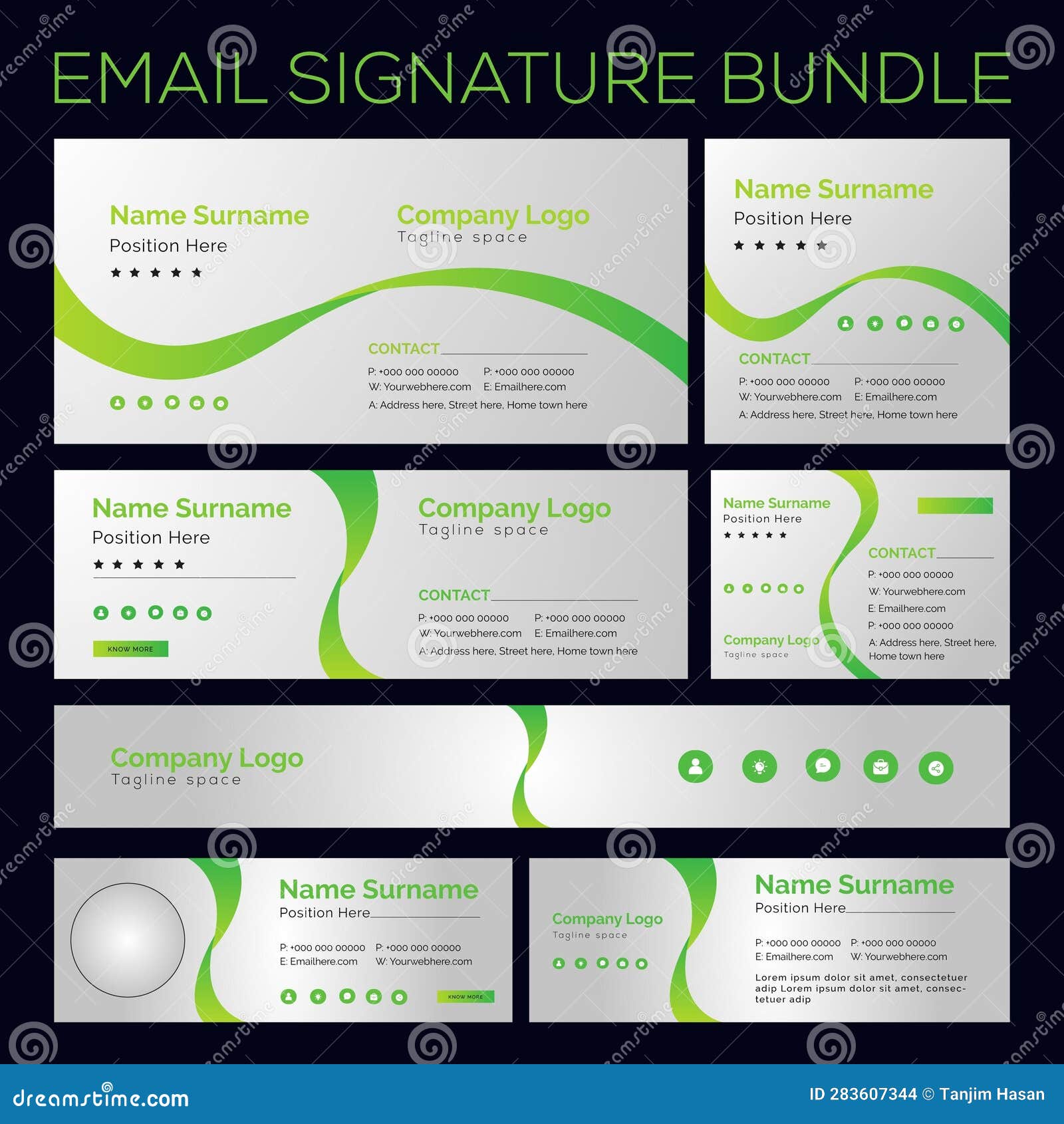 Email Signature Template, Email Signature Bundle, Different Type Email ... Email Signature Template, Email Signature Bundle, Different Type Email ...