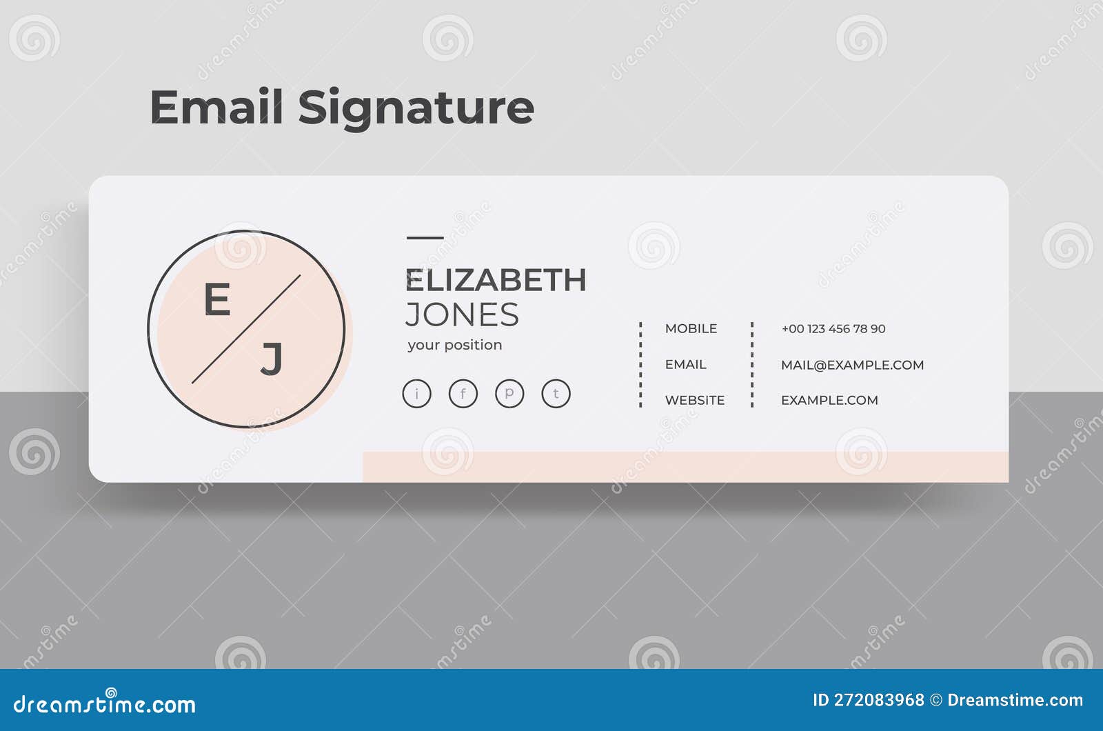 Email Signature Template Design. Corporate Mail Business Email ...