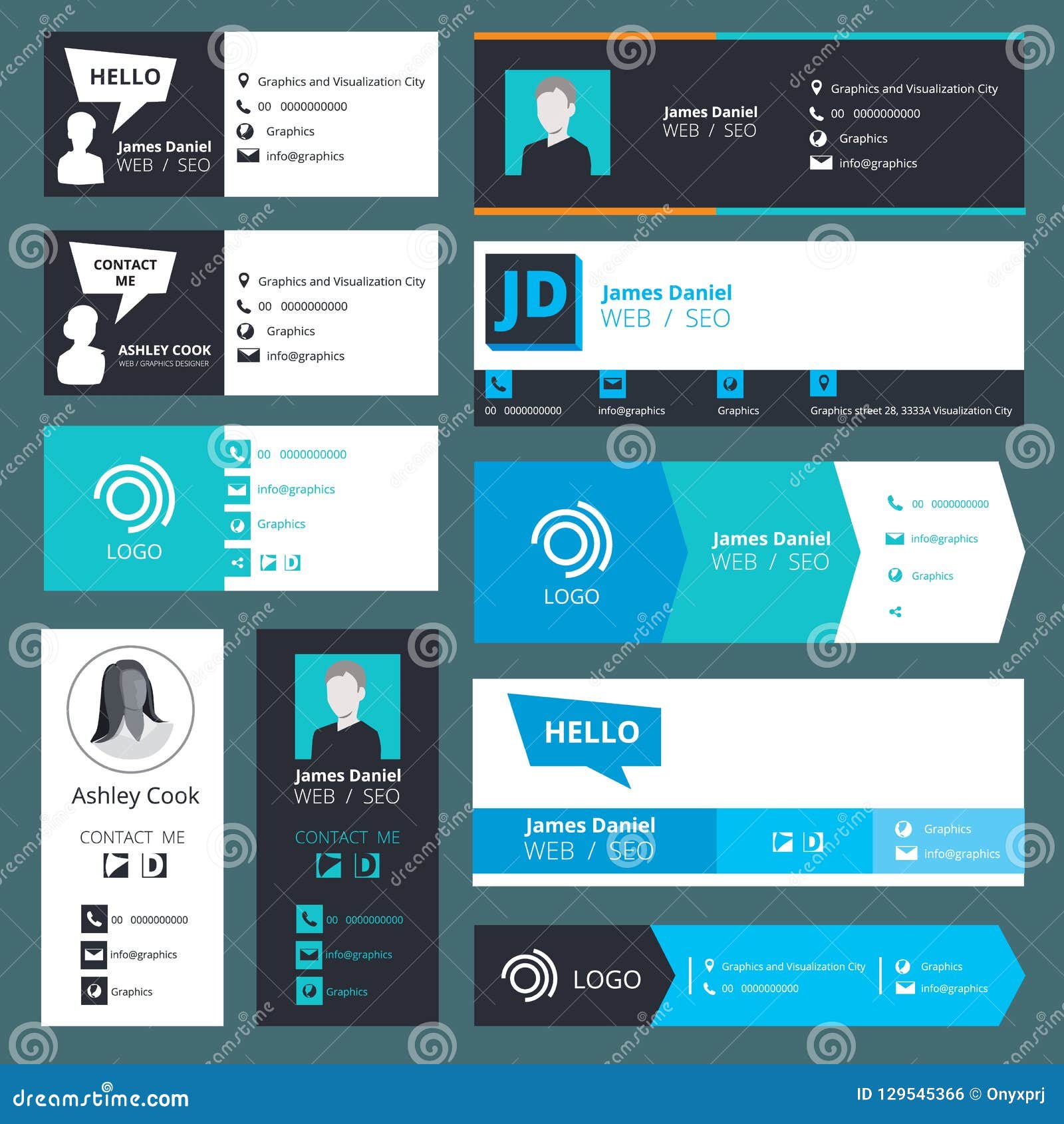 Email Signature Template Business Card Template Paper & Party Supplies ...