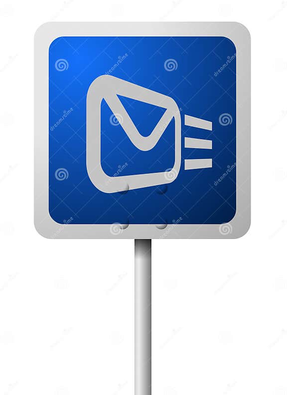 Email Signpost stock illustration. Illustration of cloud - 6311693