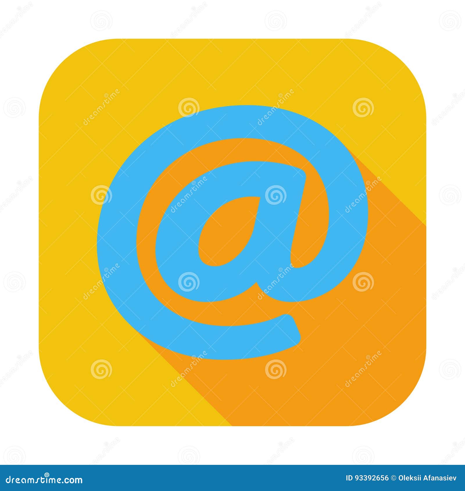 Email single icon. stock vector. Illustration of mail - 93392656