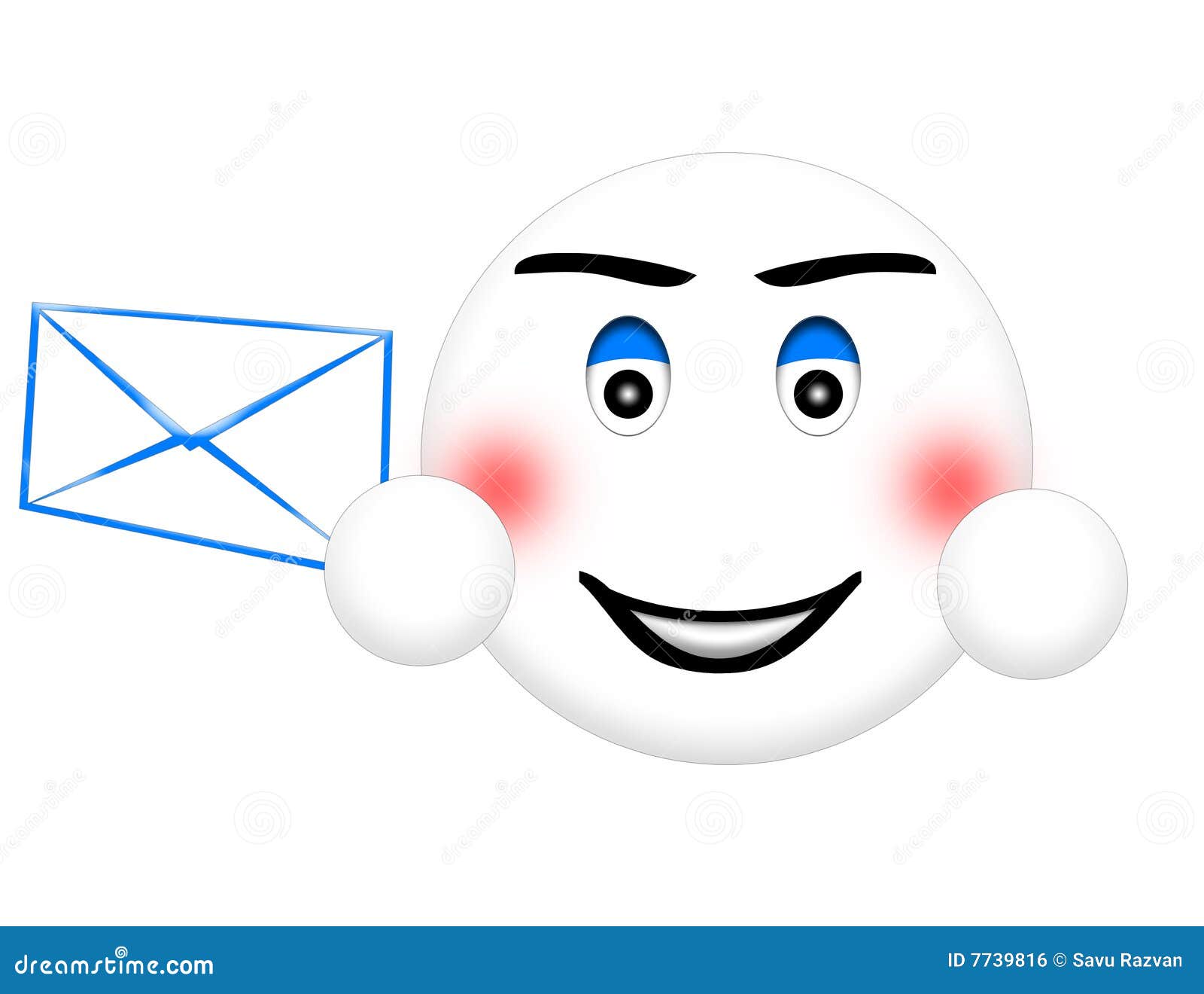 EMail-smiley stock abbildung. Illustration von hintergrund - 7739816
