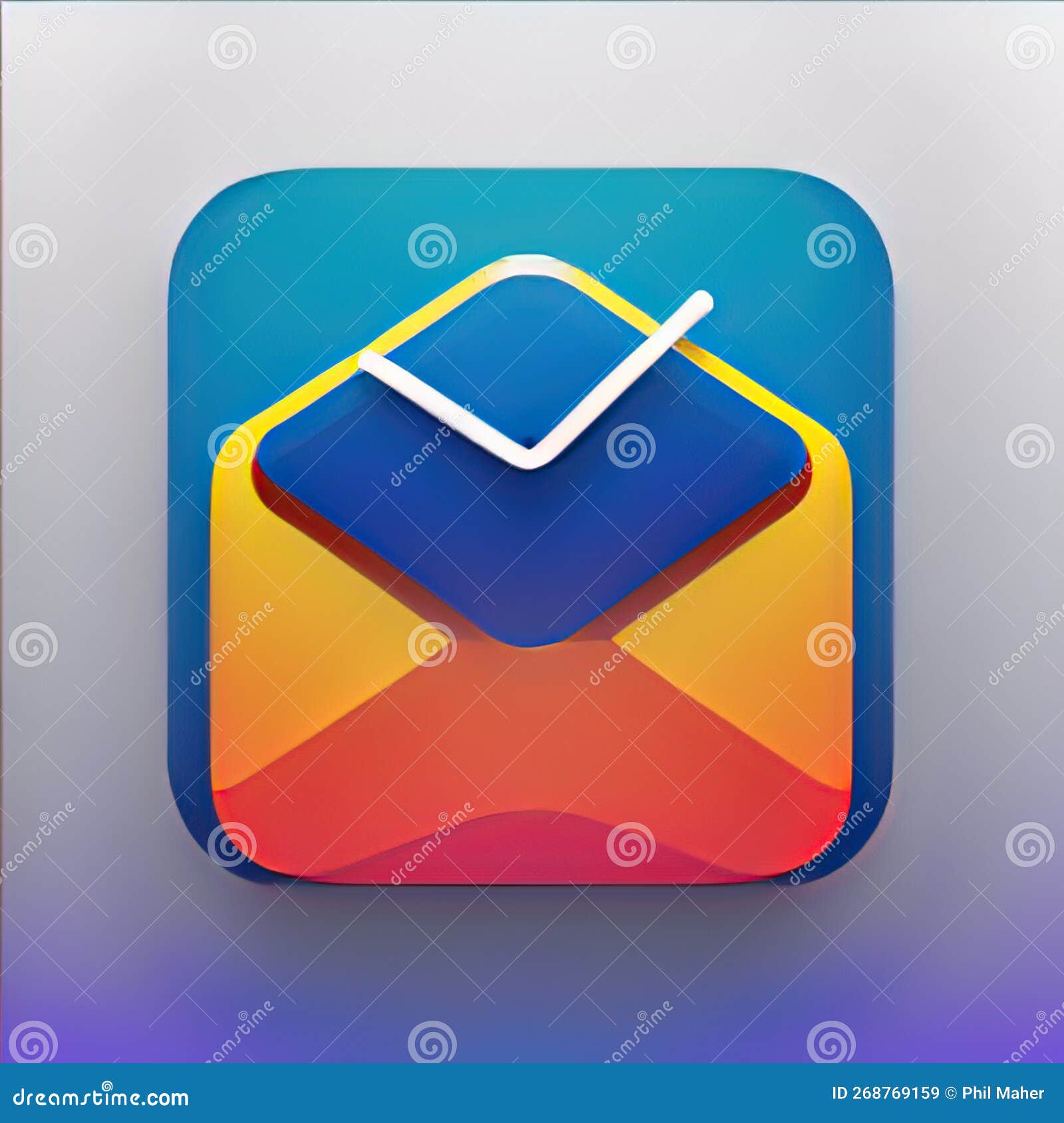 Email Software App Icon. Generative AI. Stock Illustration ...