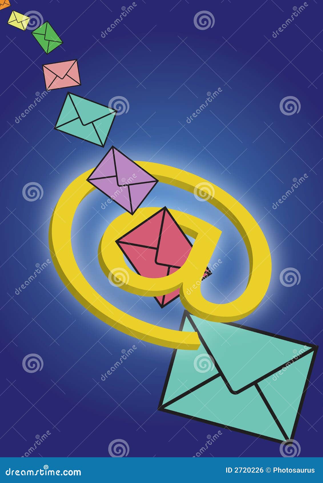 Email through the space stock vector. Illustration of planet - 2720226
