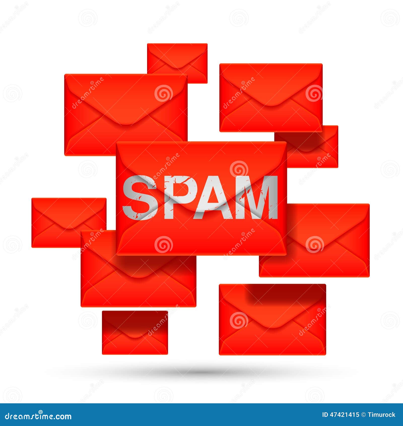 Email spam concept. stock vector. Illustration of computer - 47421415