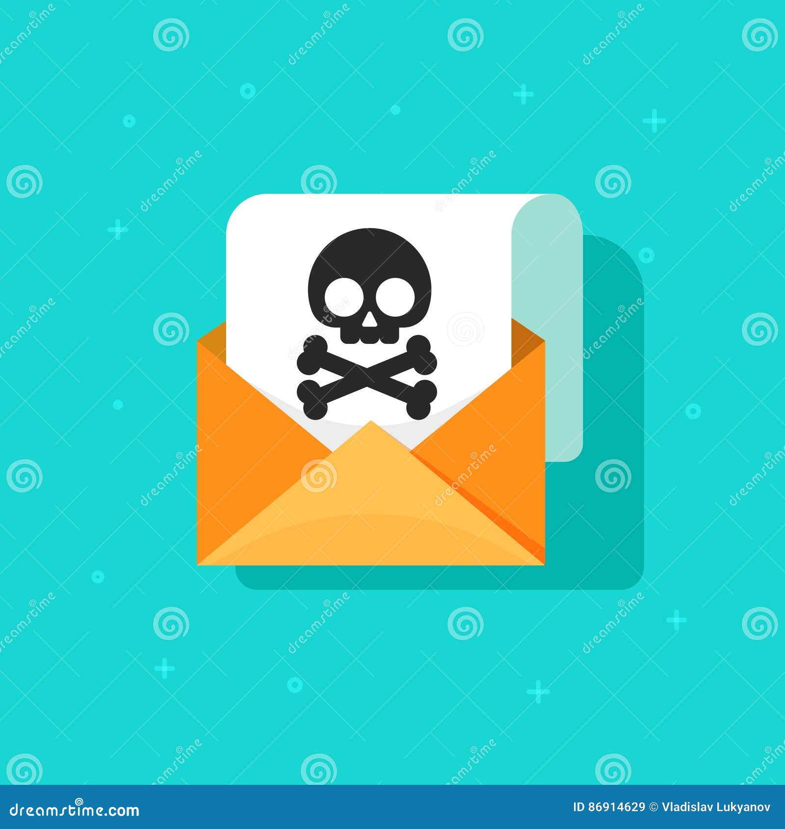 Email Spam Icon Vector, Scam E-mail Message Concept, Malware Alert ...