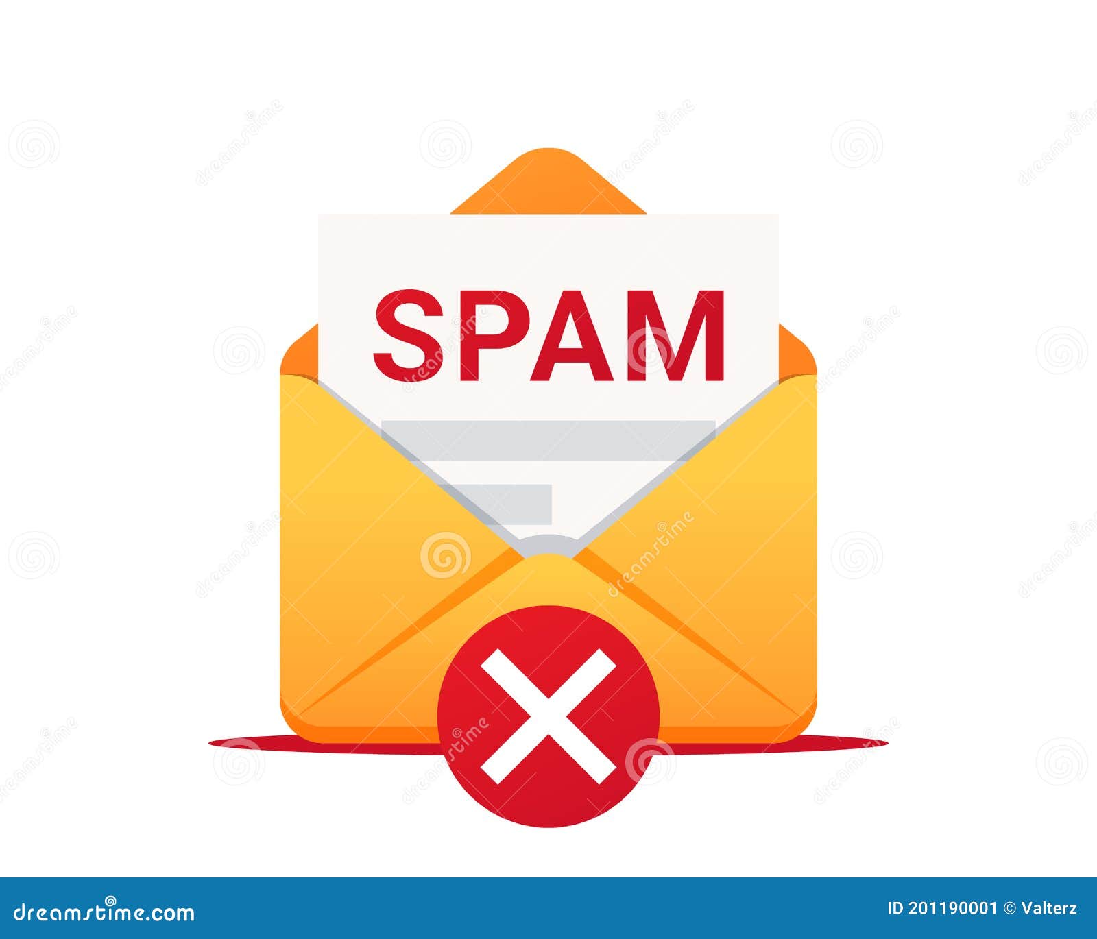 Email SPAM, Vector Icon. Envelope with Spam Stock Vector - Illustration ...