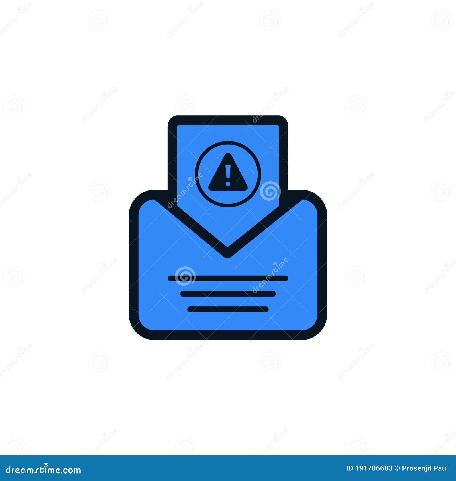 Email Spamming Icon, Spam Mailing, Wrong E-mail Address Icon Stock ...