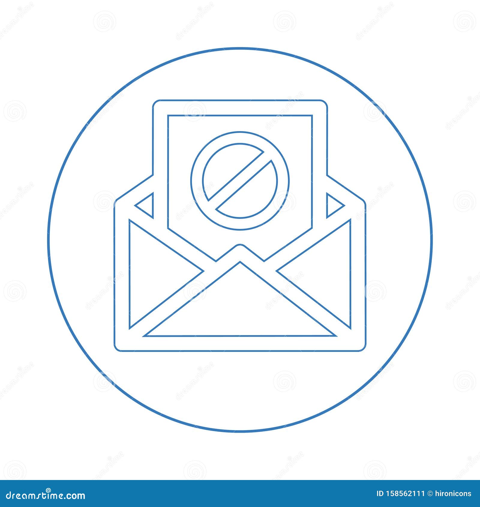 Email Spamming Icon, Spam Mailing, Wrong E-mail Address Stock ...