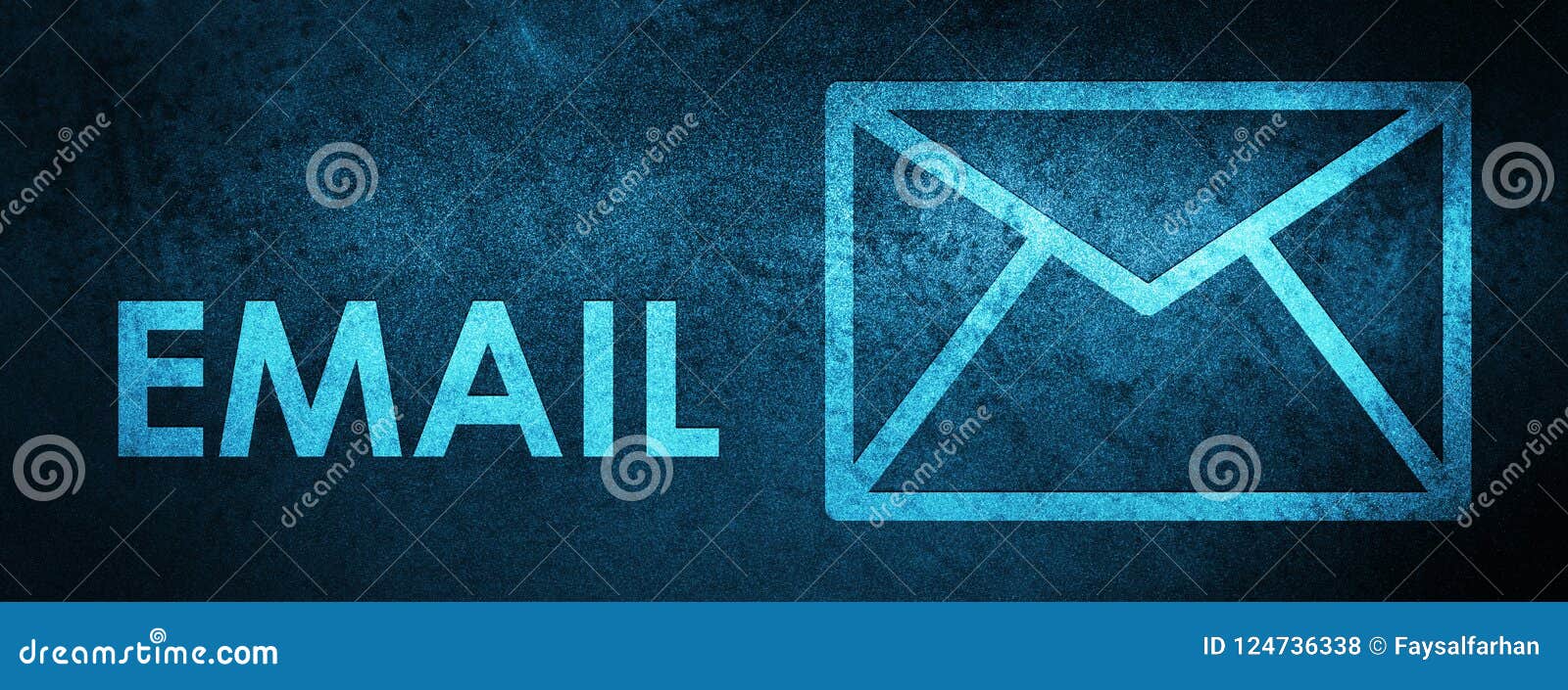 Email Special Blue Banner Background Stock Illustration - Illustration ...