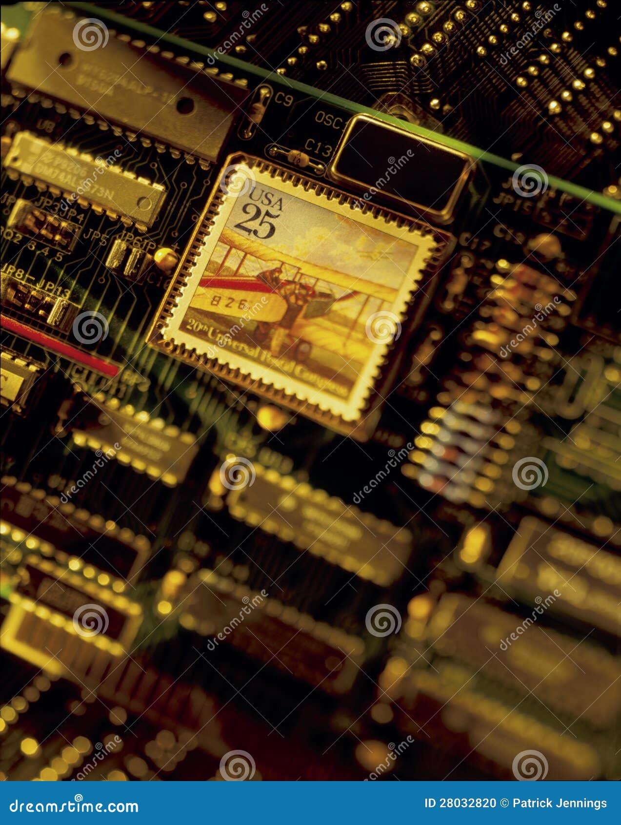 Email, Stamp on Circuit Board Stock Photo - Image of send, stamp: 28032820