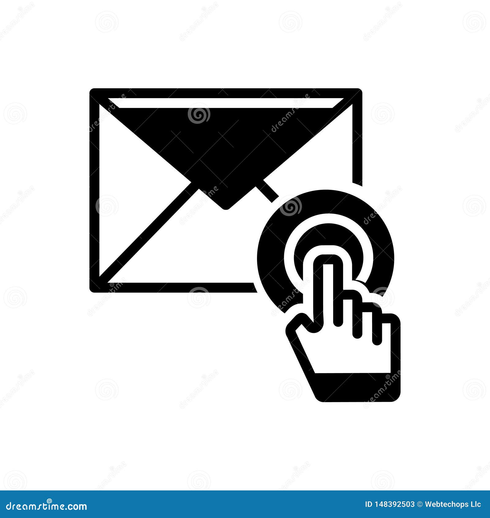 Black Solid Icon for Email Subscription, Communication and Envelope ...